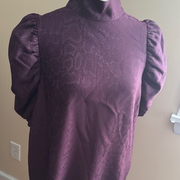 Ted Baker | Tops | Ted Baker Womens Sz 4 Blouse Top Purple Snakeskin ...